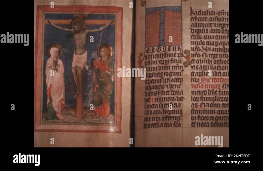 1960s: Illuminated manuscript with full-page illustration of Jesus on ...