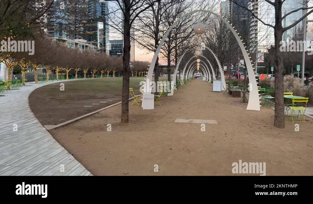 City Park Walking Path Downtown Dallas Texas Stock Video Footage - Alamy
