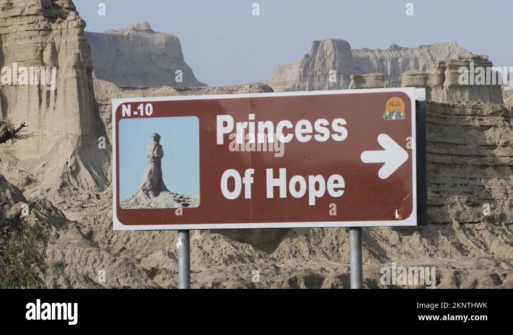 Road Sign Showing Direction To Princess Of Hope Attractions In ...