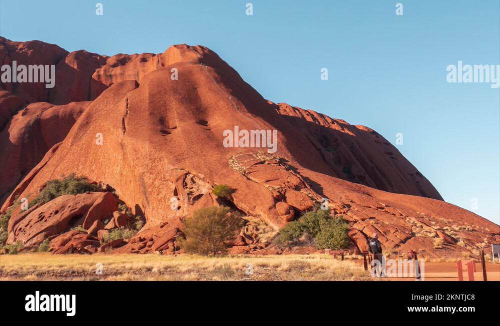 A time lapse taken at the base of Uluru in the Uluru Kata-Tjuta ...
