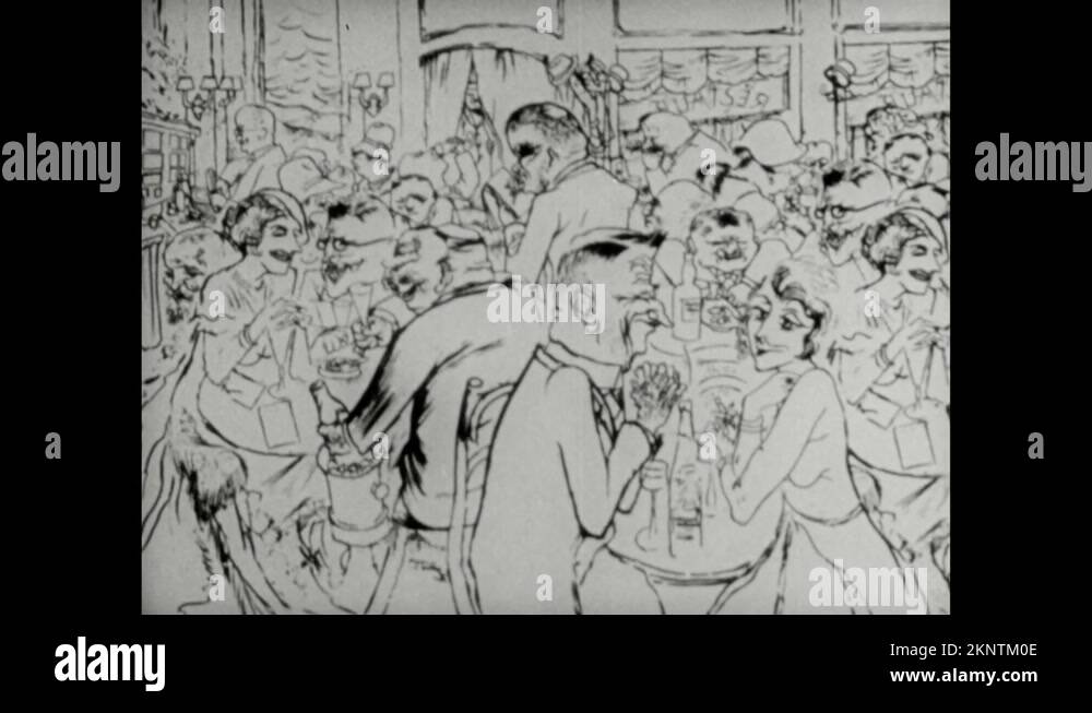 1930s: Illustration of people sitting in club. Political cartoons ...