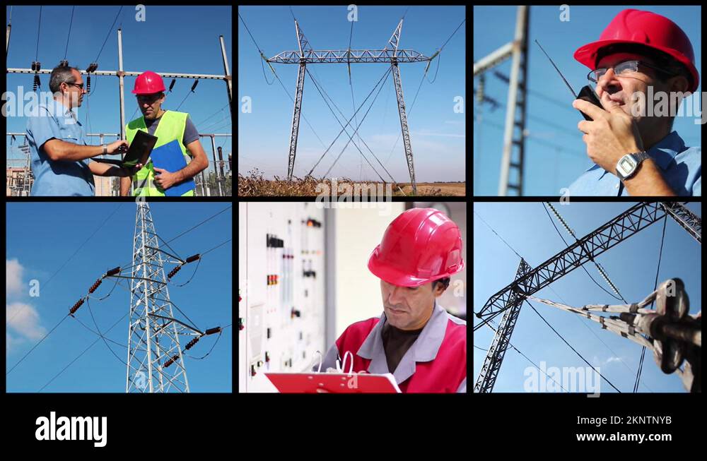 Electric power transmission and distribution Stock Videos & Footage ...