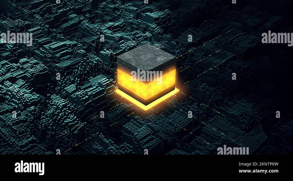 Futuristic Artificial Intelligence Quantum Computing System Activates ...