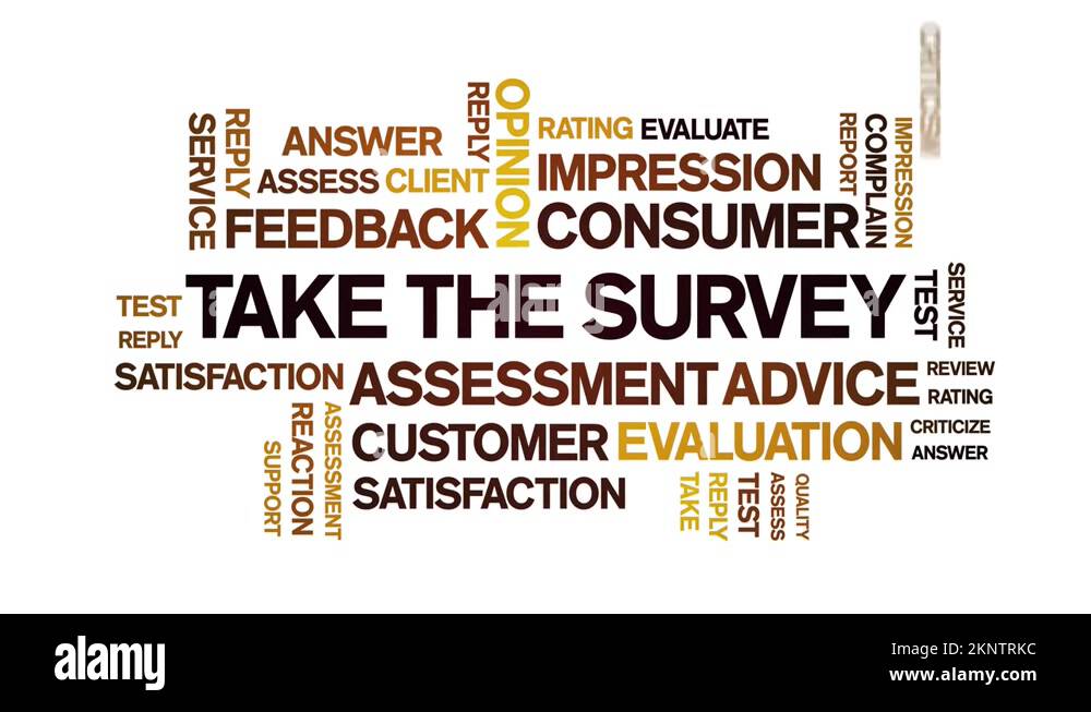 Take The Survey animated word cloud,animation kinetic typography ...