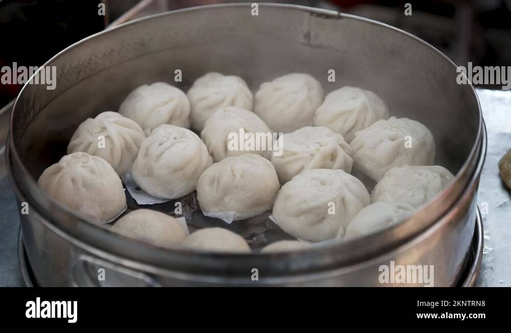 Steaming Hot Chinese Bao Buns, Sala Bao, Siopao, Cha Siu Bao, Banh Bao ...