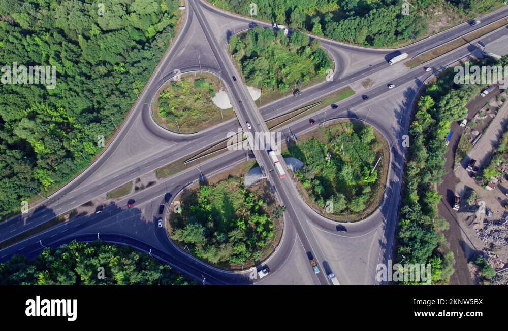 Aerial view motorway road junction Stock Videos & Footage - HD and 4K ...