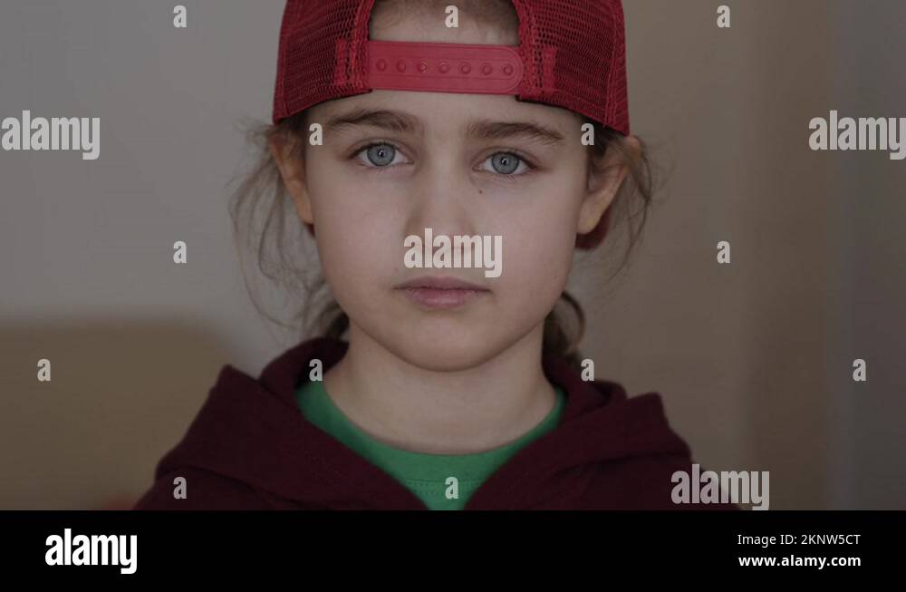 Sad child girl thinking closeup Stock Videos & Footage - HD and 4K ...