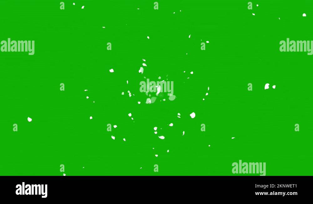 White confetti particles green screen motion graphics Stock Video ...