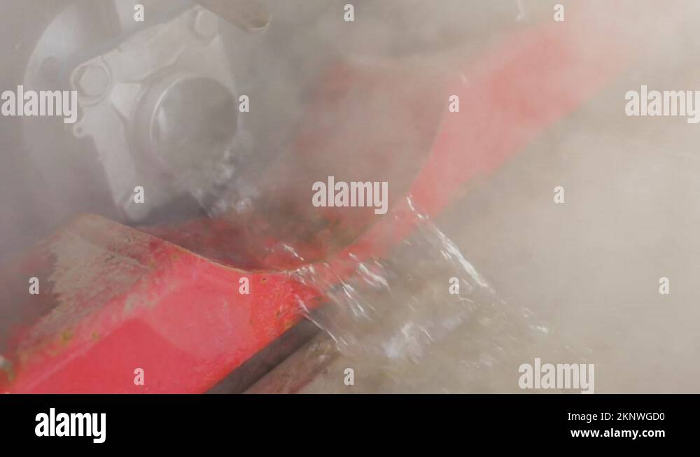 Waste water after chemical cleaning of the tank. Drainage of industrial ...