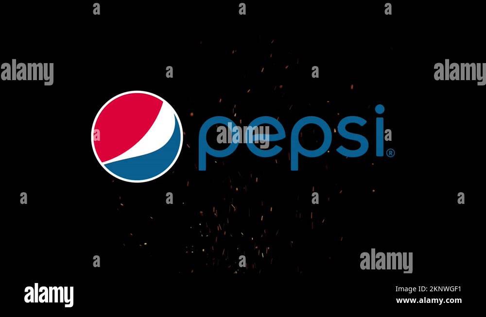 Illustrative editorial of Pepsi icon appearing with fire sparks ...