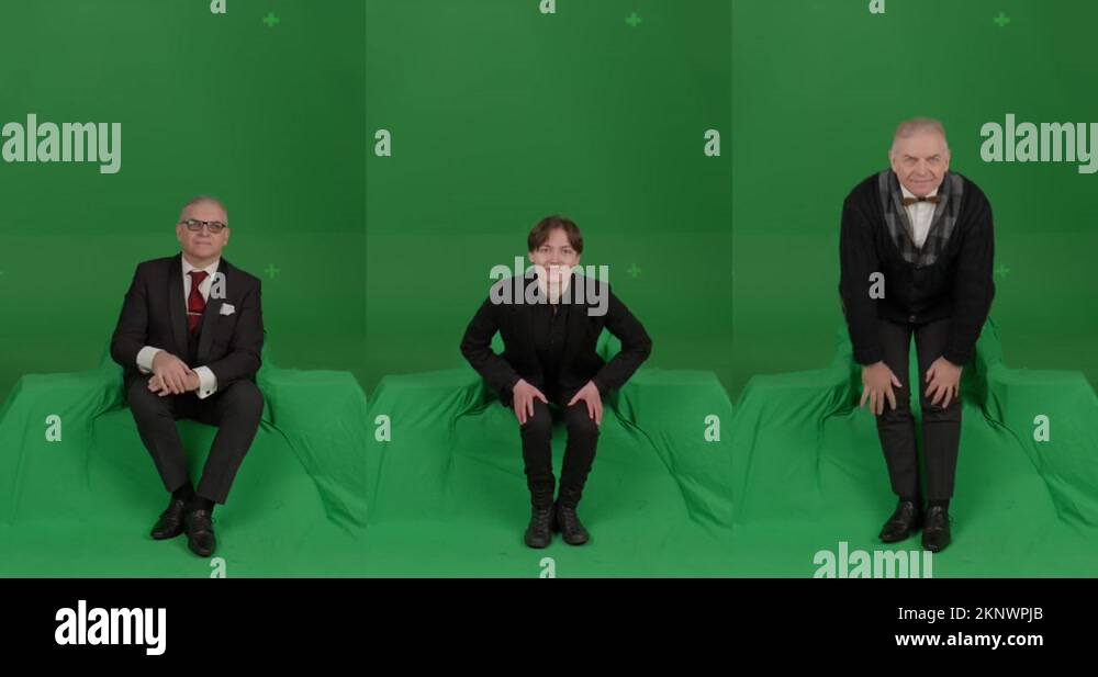 GREEN SCREEN CHROMA KEY Spectators in formal attire applaud during ...