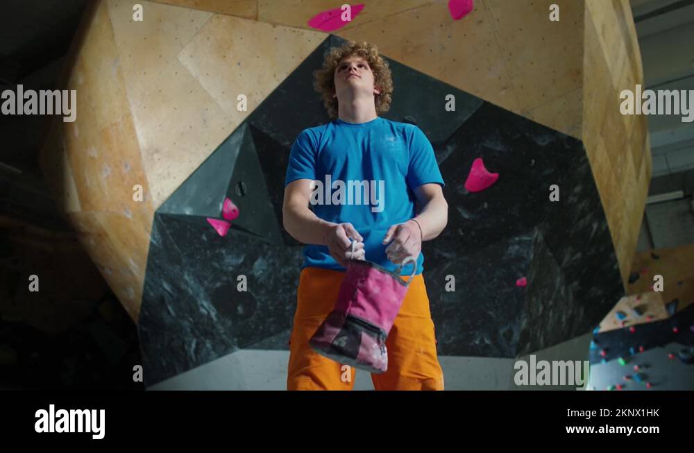 Portrait man climber guy stands Stock Videos & Footage - HD and 4K ...