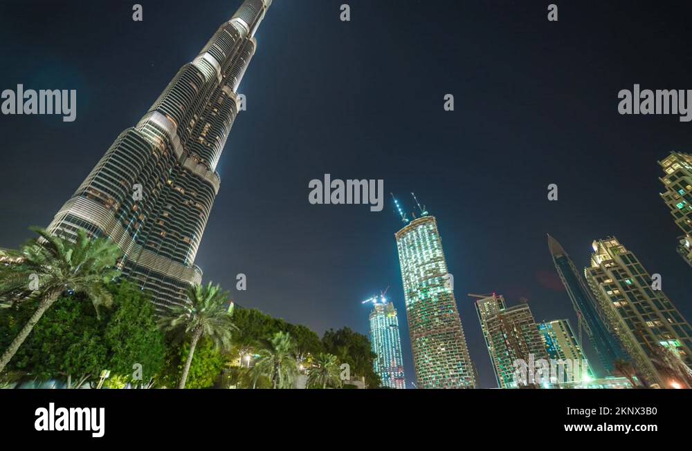 dubai world tallest building construction downtown 4k time lapse uae ...