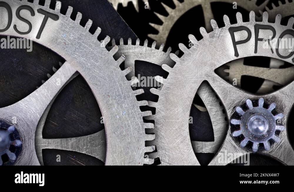 Tooth Wheels with Cost and Profit Concept Stock Video Footage - Alamy