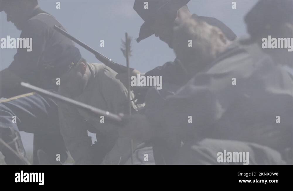 7th Cavalry Soldiers FIRE at Little Big Horn Battle - Indian Wars ...