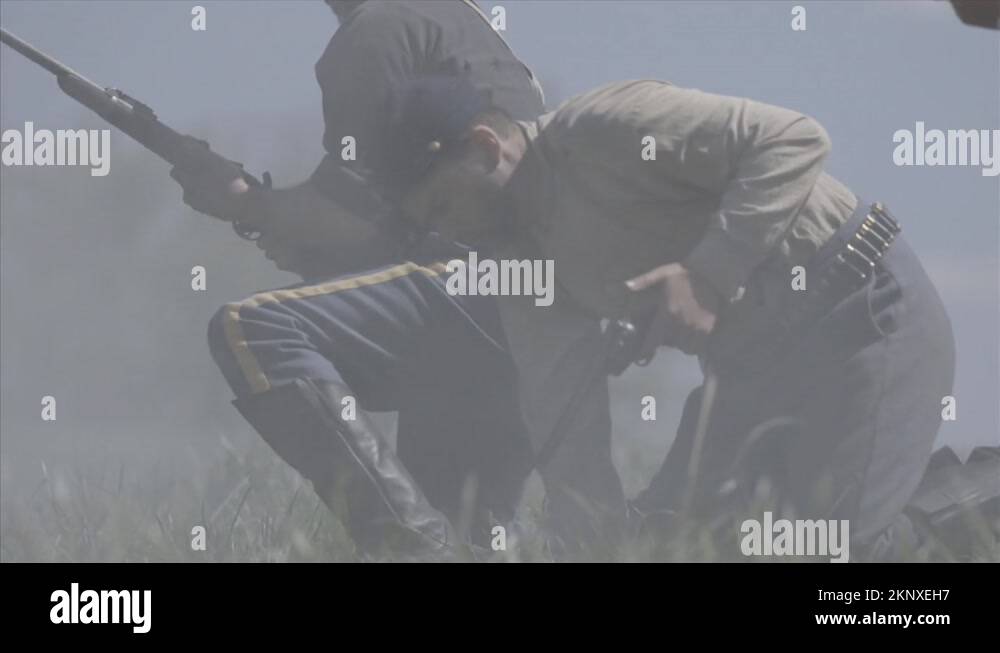 7th Cavalry Soldiers in Little Big Horn Battle - Indian Wars portrayal ...