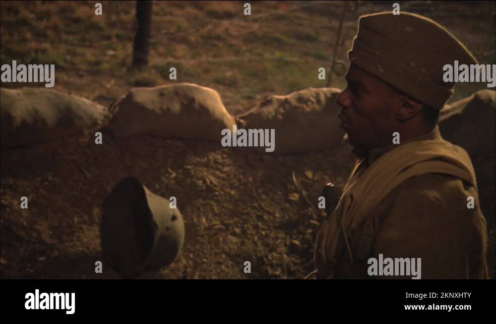 WW1 U.S. Army Soldier trenches Hand-to-Hand - staged combat portrayal ...
