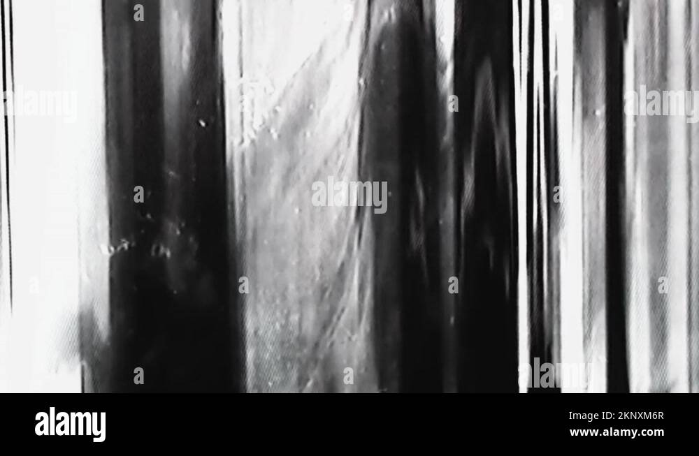 analog glitch overlay real vhs noise black white Stock Video Footage ...