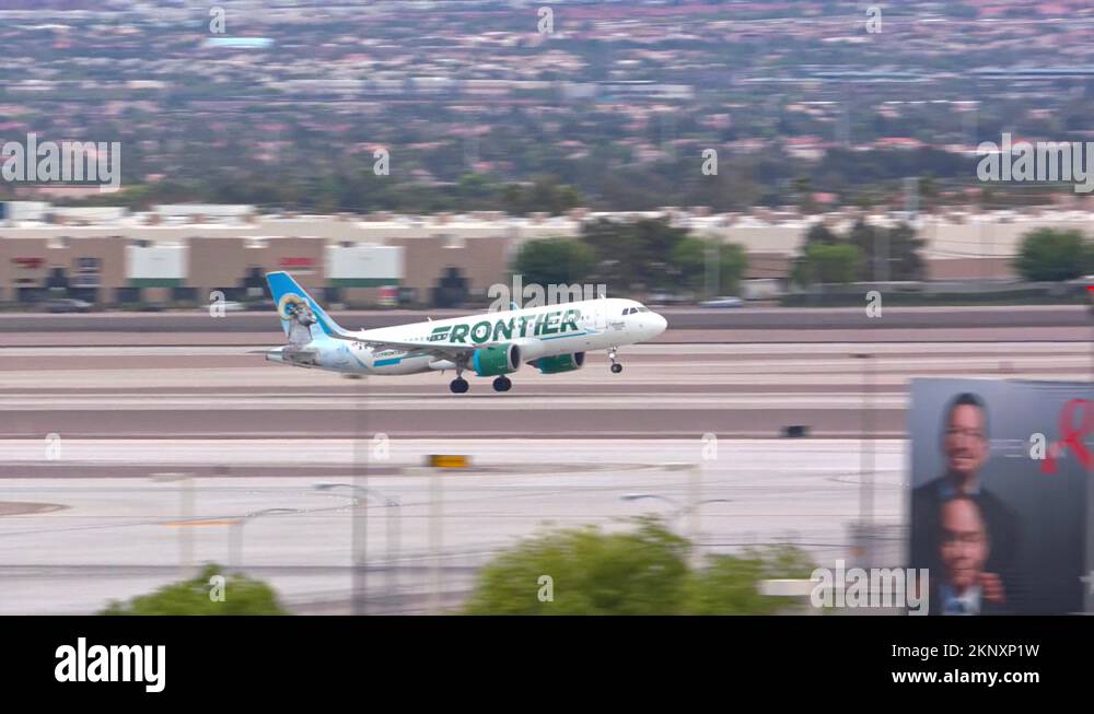 Frontier A320neo The Bighorn Sheep Livery Taking Off from Las Vegas LAS ...
