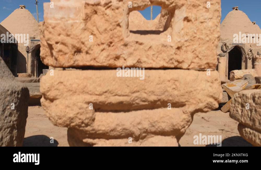 Traditional conical houses of Harran, Sanli Urfa, Turkey Stock Video ...
