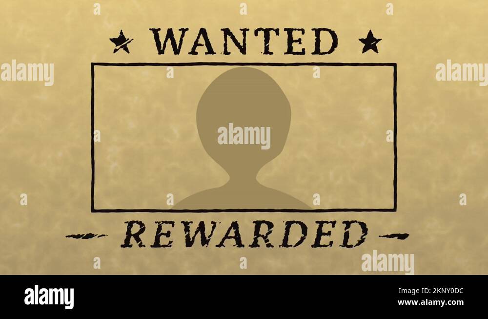 Wild West Wanted Posters with Human Figure and Paper Texture Stock ...