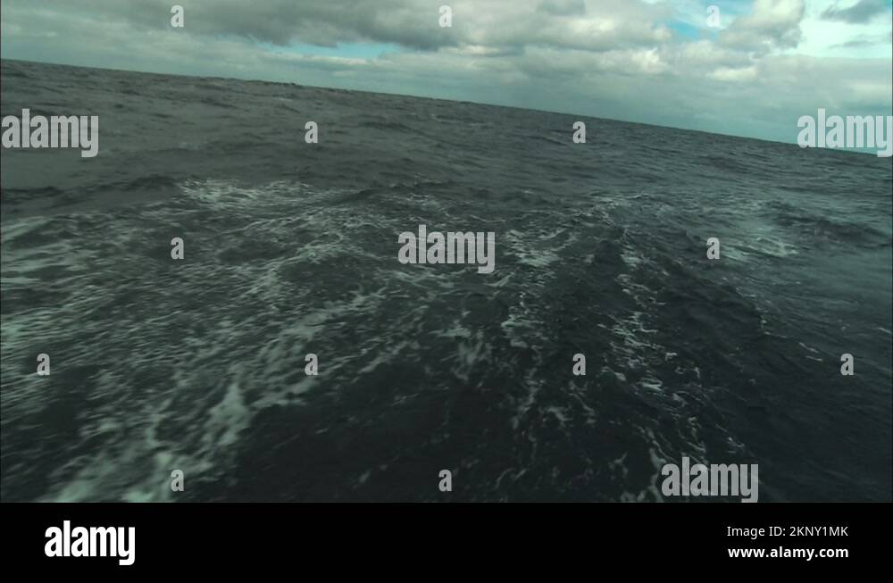 Ship P.O.V. - Exploration - Tall-ship on a rolling sea with winds and ...