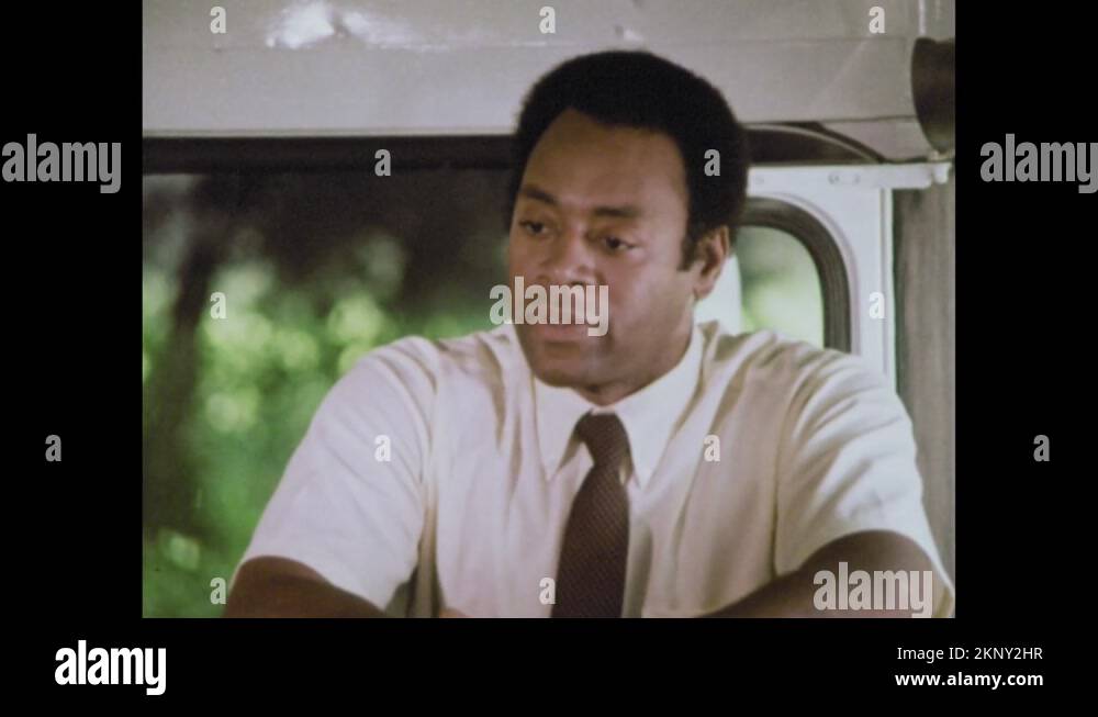 1970s: Driver and students having a back and forth conversation on ...