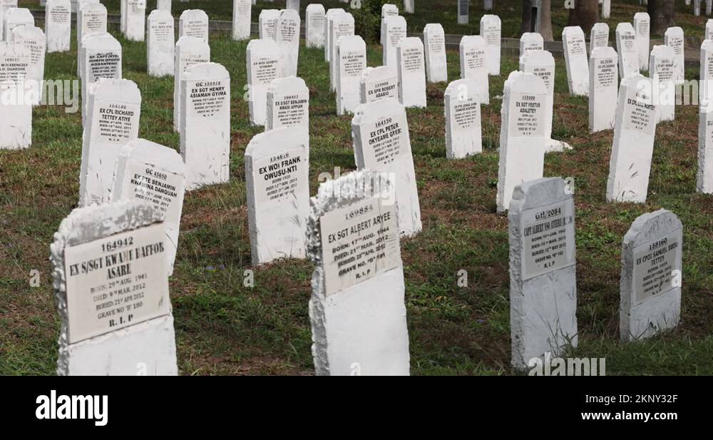 Military old cemetery headstones Accra Ghana Africa 4K Stock Video ...