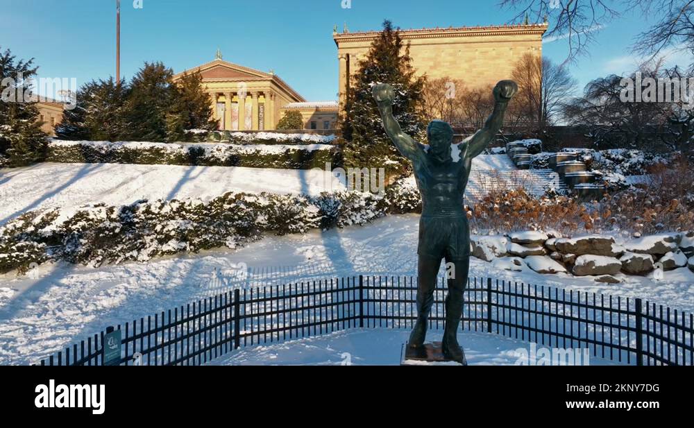 Rocky Movie statue. Sylvester Stallone famous actor by Philadelphia ...