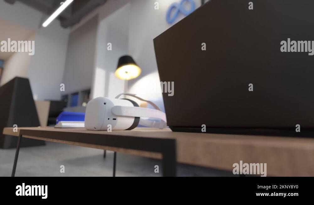 3D CGI Hyperlapse Animation of Meta Platforms Logo in Corporate Office Interior Stock Video ...