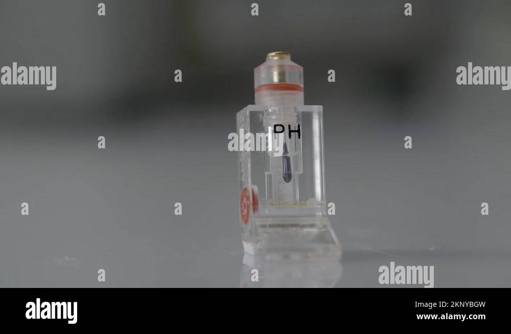 Electrode With PH Label For Electrolyte Analyzer Machine. - close up ...