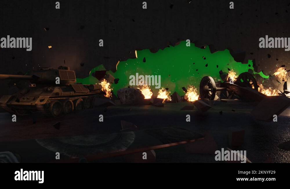 After War With Green Screen Background 4K Stock Video Footage - Alamy