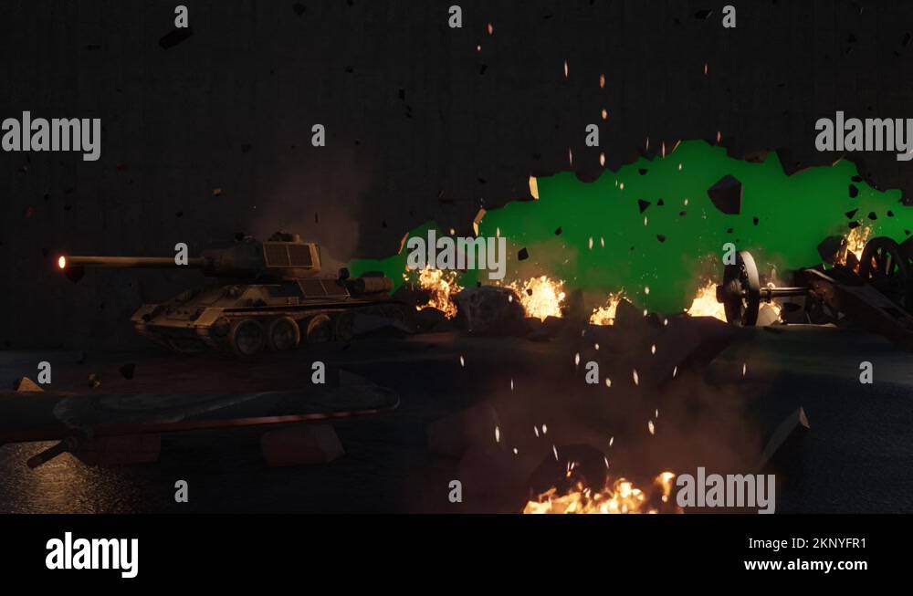 After War With Green Screen Background 4K Stock Video Footage - Alamy