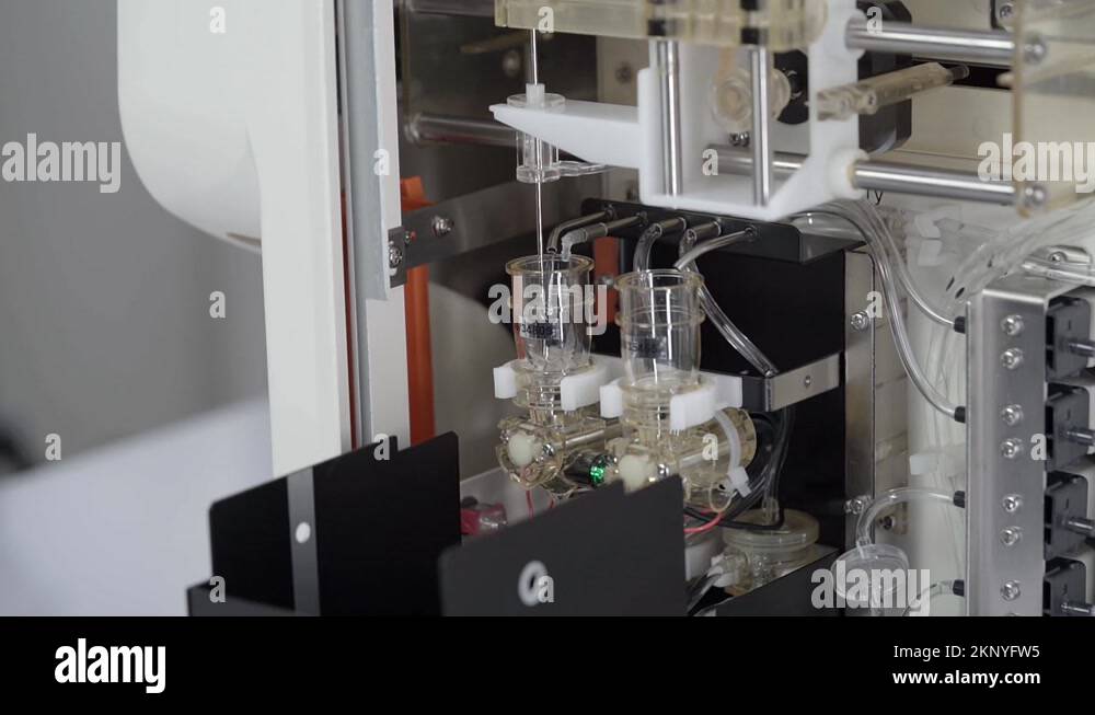 Electrolyte Analyzer Machine Testing Specimen In The Laboratory ...