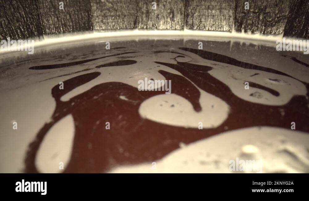 Brewing beer at home or in a brewery. Process of fermentation of foamy ...