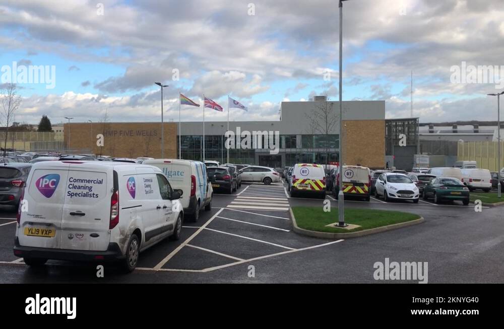 Front entrance to the Five Wells HMP is the UKs first mega prison Stock ...