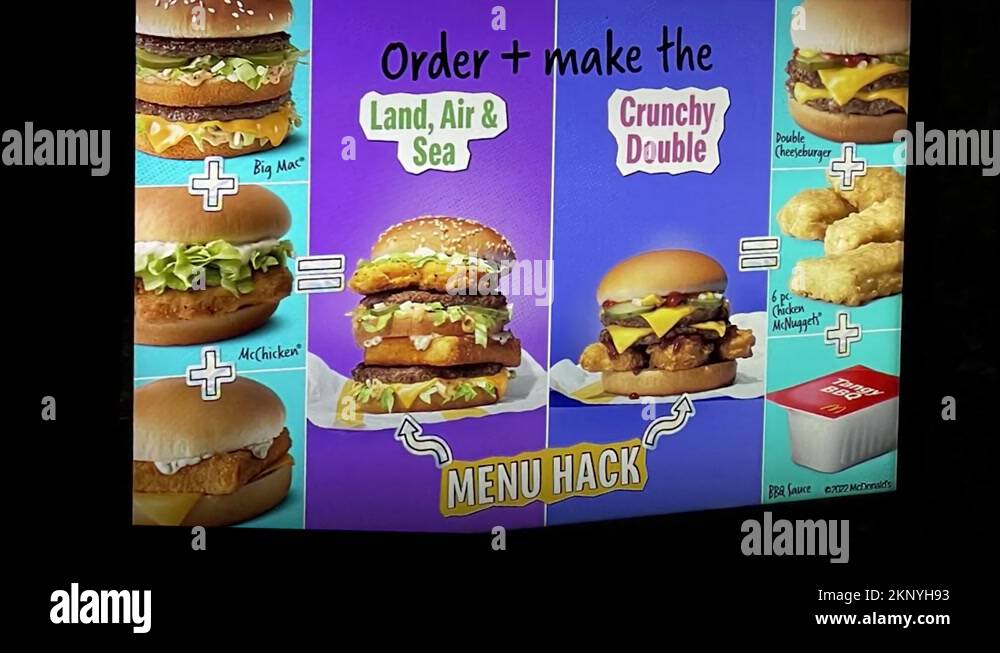 Mc Donald's fast food chain. New menu hack available in February 2022 ...