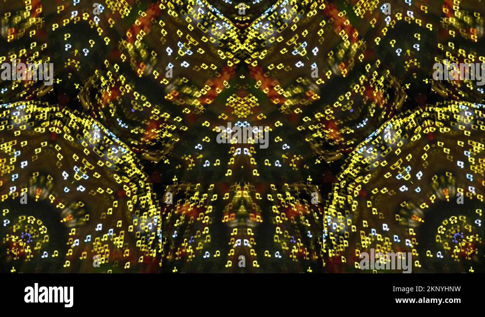Abstract animation blinking music logo kaleidoscope background Stock ...