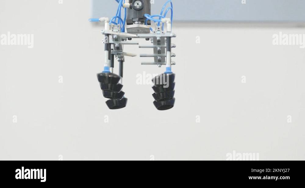 Articulated Magnetic Robot Arm Transporting Finished Plastic Products ...