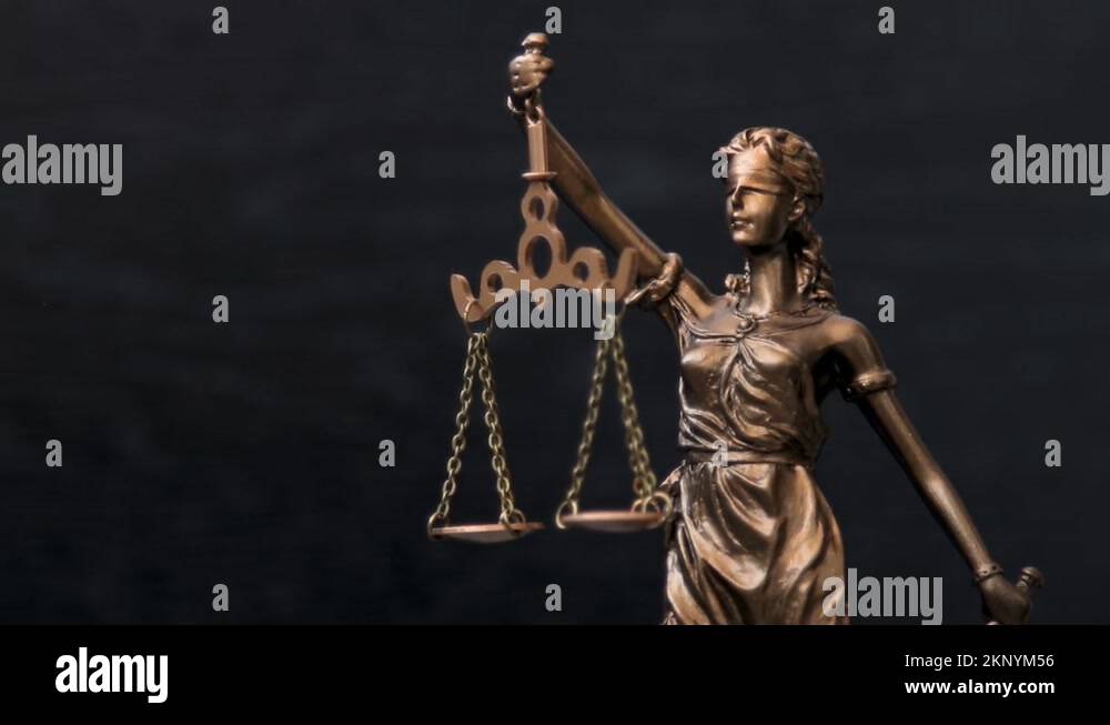 Themis Statue Of The Lady Justice On Black Background. Legal law ...