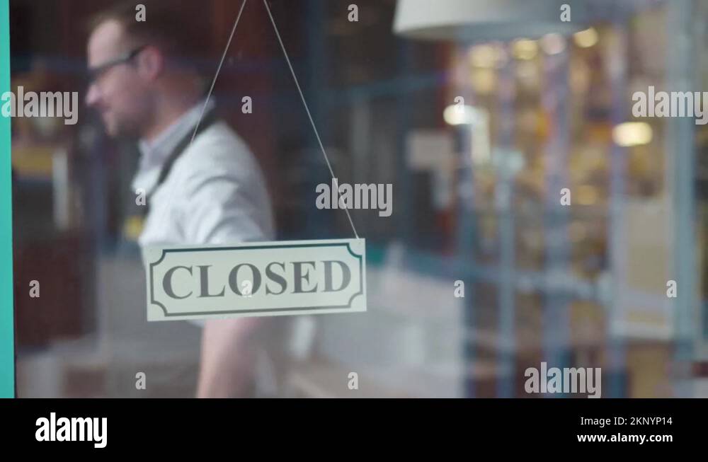 Closed sign on glass door Stock Videos & Footage - HD and 4K Video ...