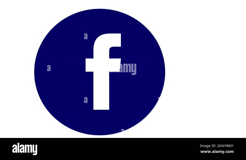 Animated Facebook Logo Isolated On White Background Stock Video Footage ...