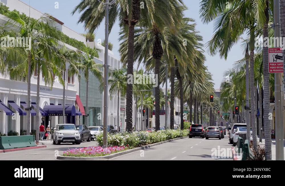 Rodeo drive, in Beverly Hills, California. Rodeo Drive is one of the ...