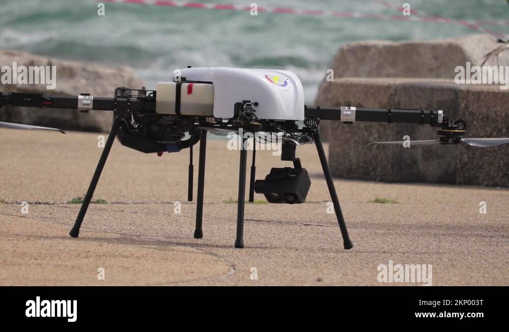 Multi-Rotor UAS Drone At Mae Ram Phueng Beach In Rayong, Thailand Stock ...