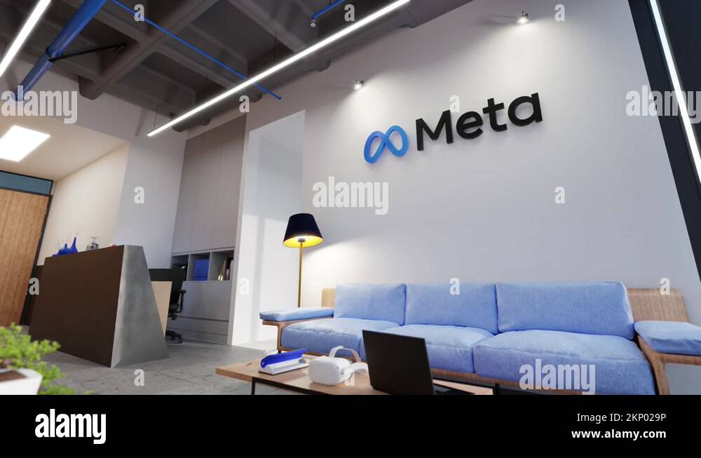 3D CGI Hyperlapse Animation of Meta Platforms Virtual Office Stock ...