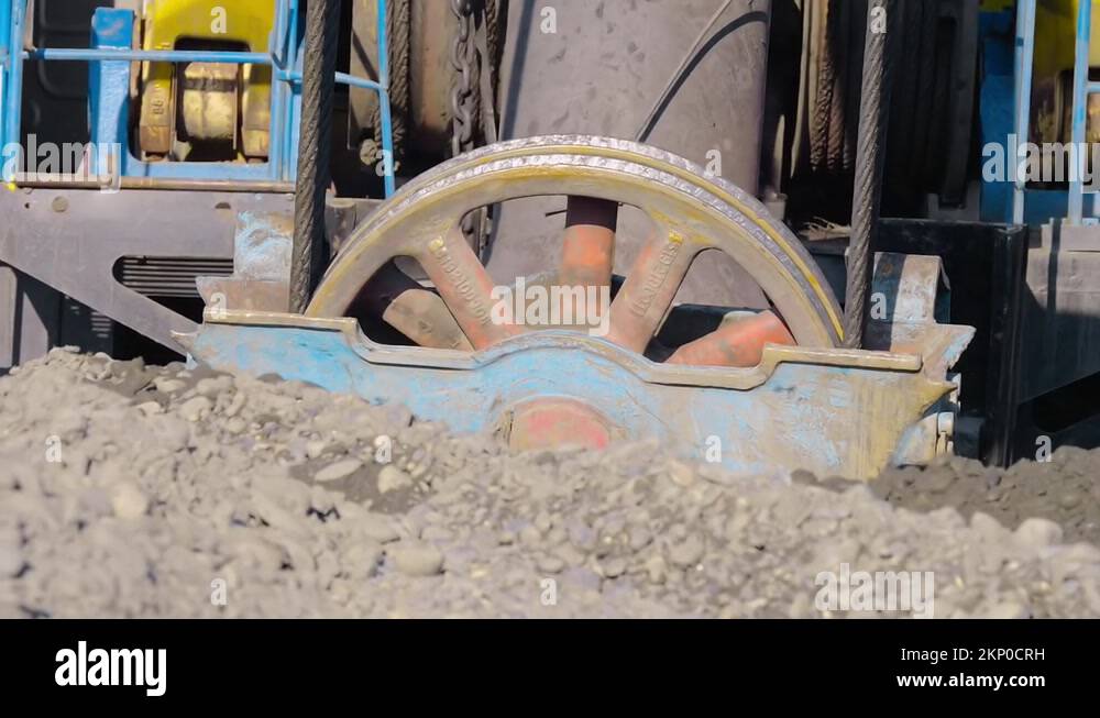 Modern Heavy Earth And Stones Digging Excavation Machine At A Gold ...