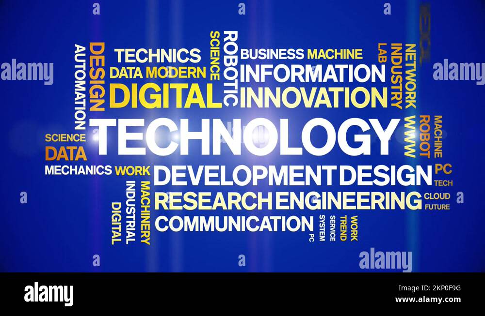Technology animated word cloud,animation kinetic typography text seamless loop Stock Video ...