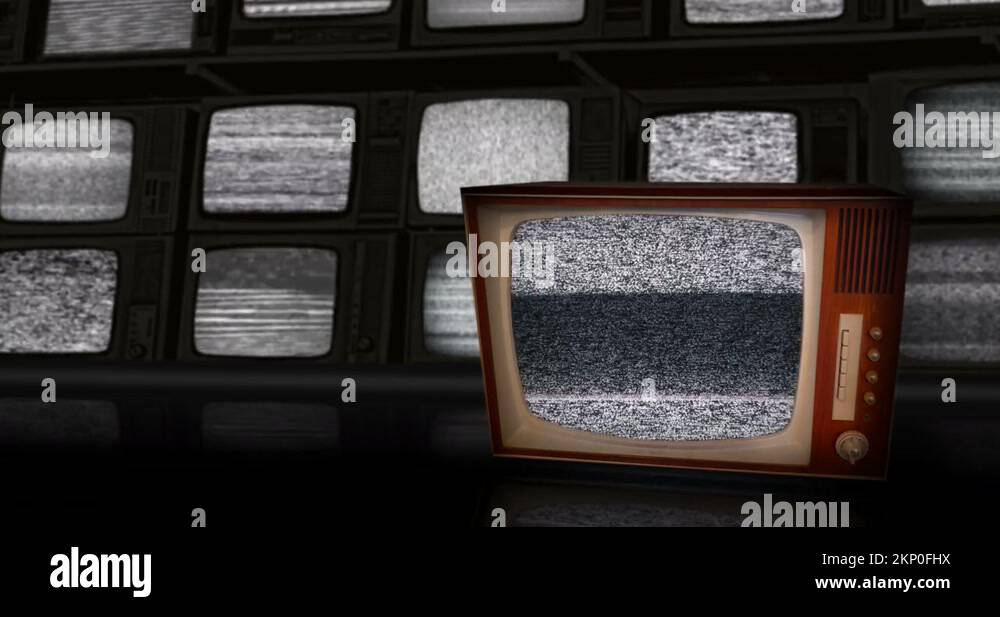 Old Retro TV - Television bars signal error Stock Video Footage - Alamy
