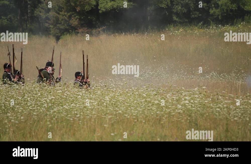 American Revolutionary War Soldiers in Battle - Muskets and Black ...