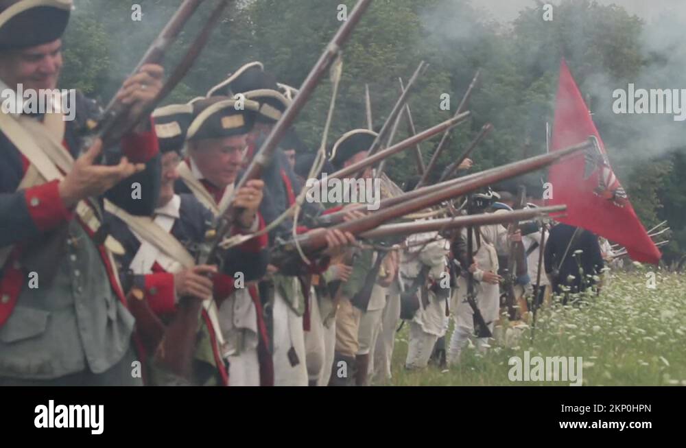 American Revolutionary War Soldiers in Battle - Muskets and Black ...